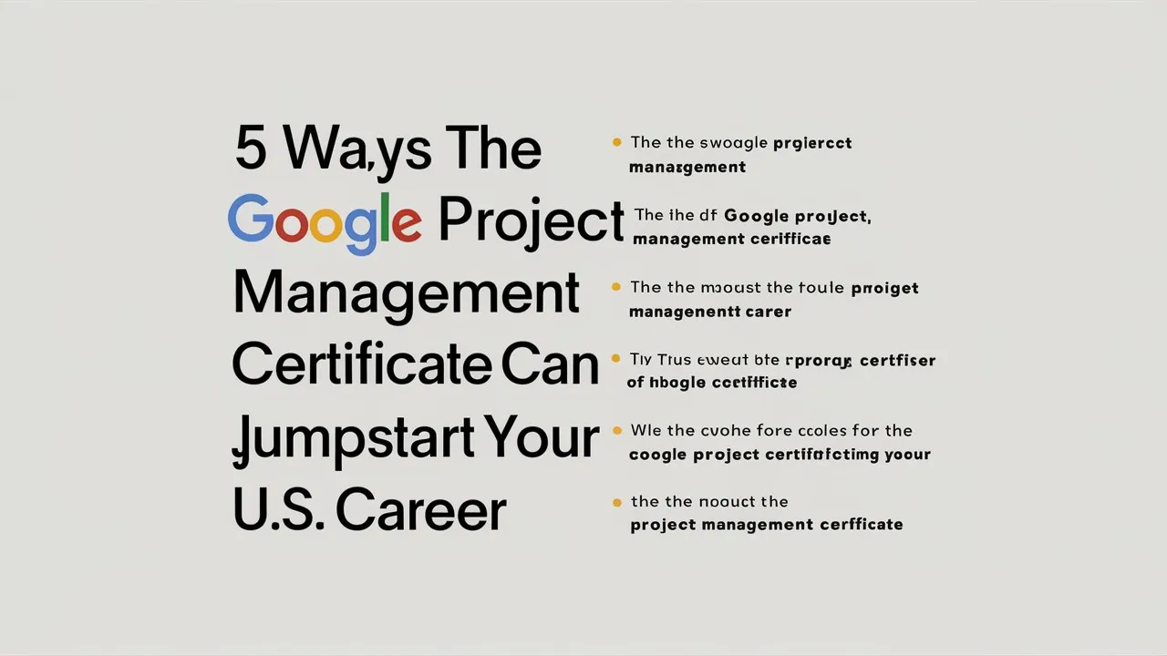 5 Ways The Google Project Management Certificate Can Jumpstart Your U.S ...