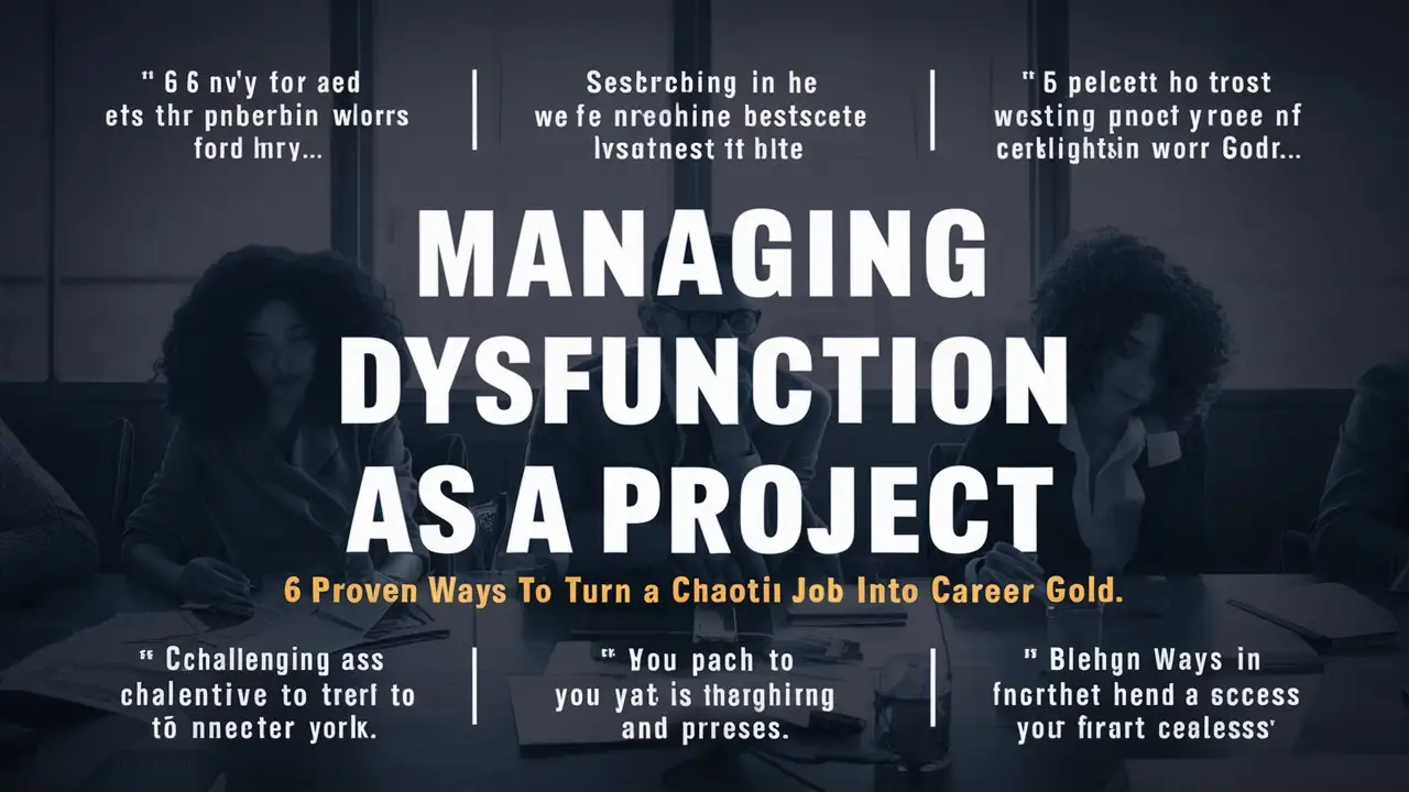 Managing Dysfunction As A Project Manager: 6 Proven Ways To Turn A ...